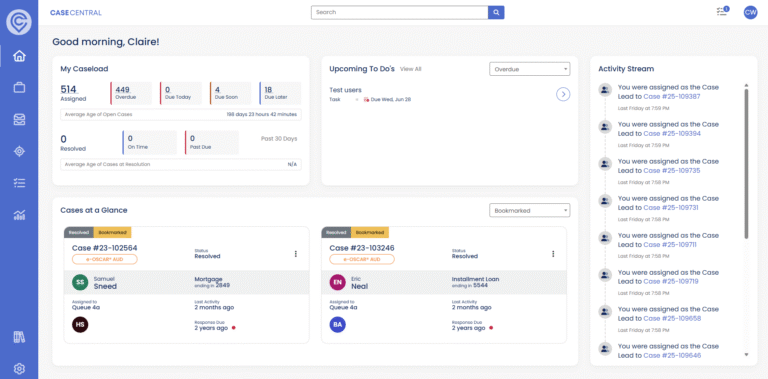 PMG and Case Central® – PMG and Case Central Software